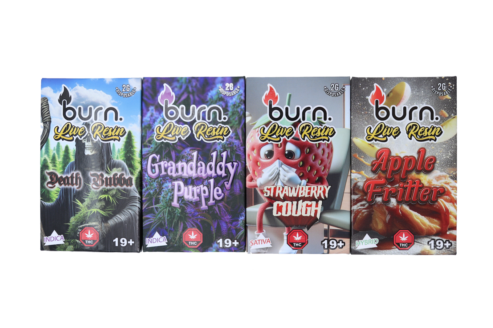 Buy Burn - 2 Gram Disposable Live Resin Vape | Happy Clouds