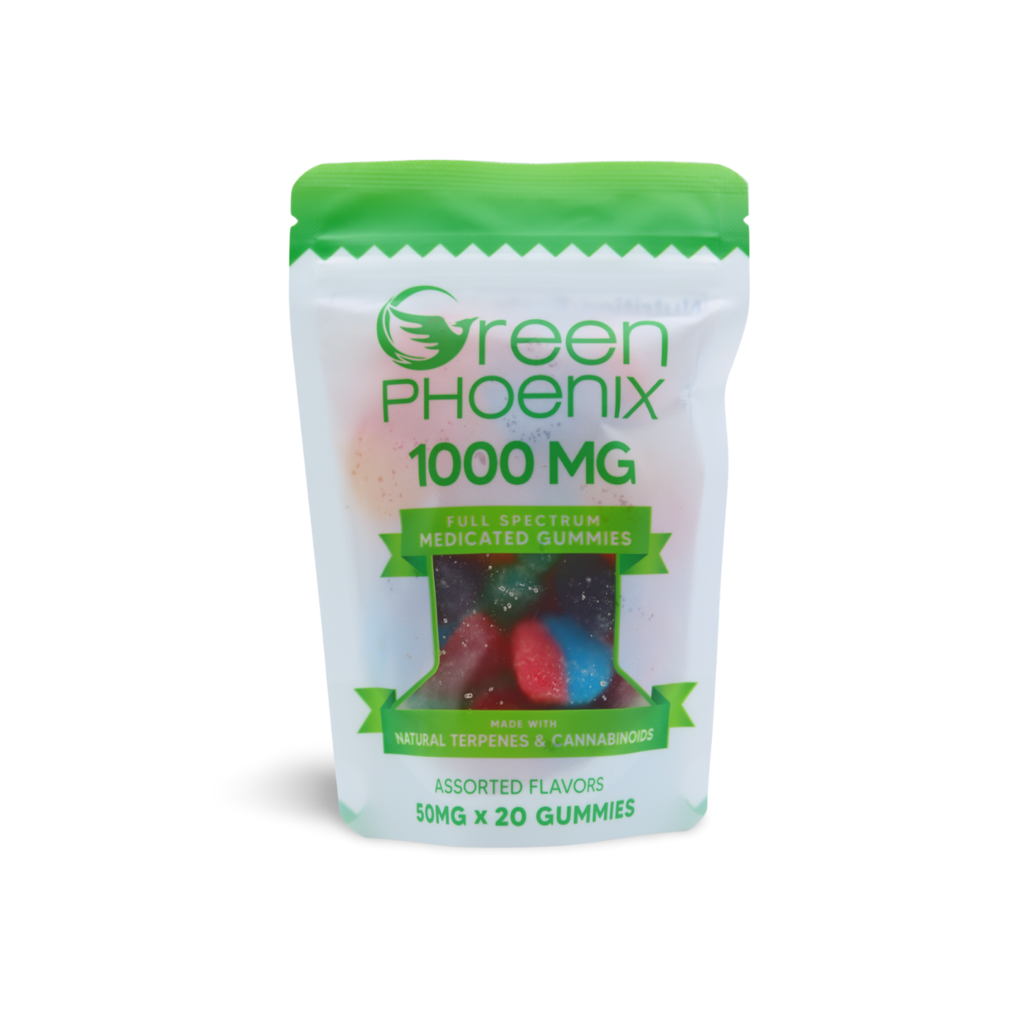 Buy Green Phoenix - 50mg Full Spectrum Medicated Gummies (1000mg THC ...