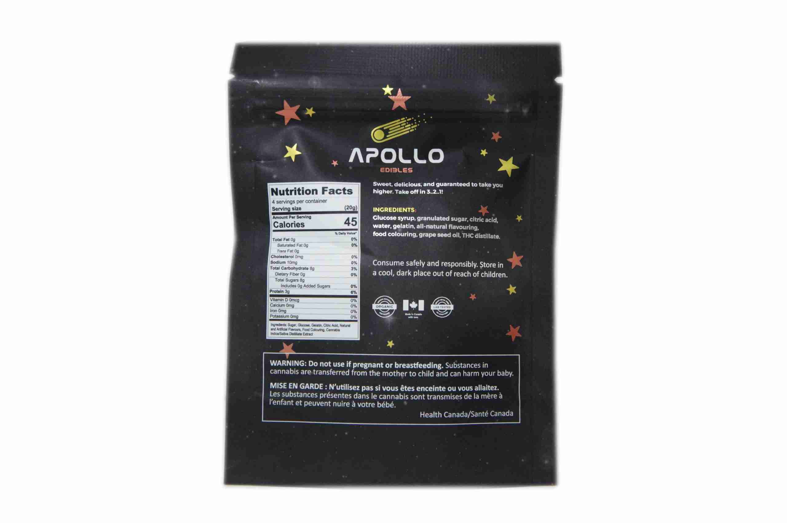 Buy Apollo Edibles – Shooting Stars 500mg THC Sativa Online | Cannabis ...